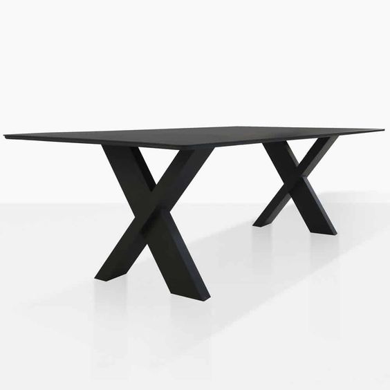 Somerset Dining Table - Matte Black - 96" – the ARK rentals